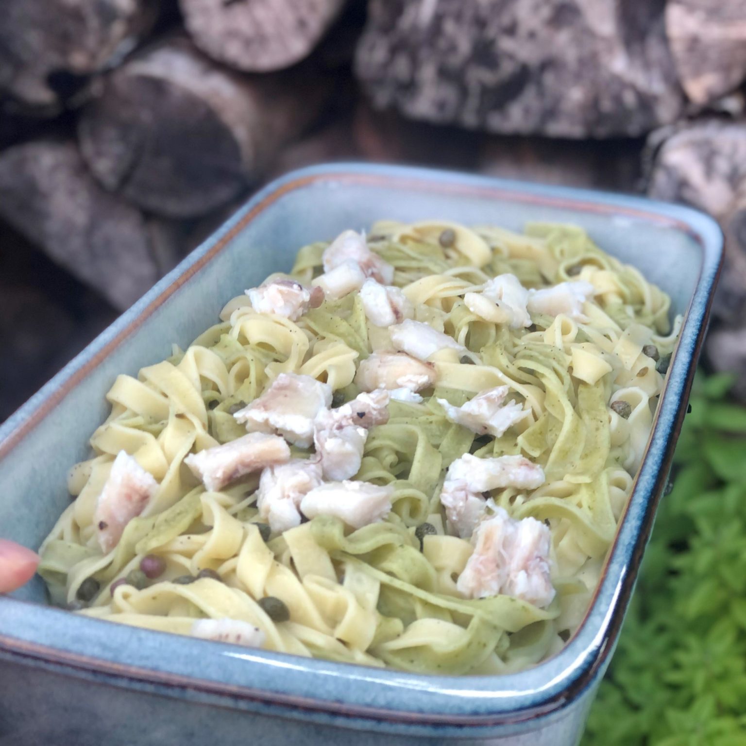 Kammuslinger med pasta - Opskrifter med fisk Nordfra, færøsk fisk